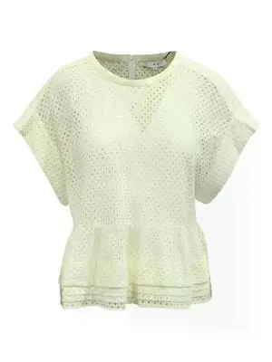 IRO PARIS Perforated Peplum Top