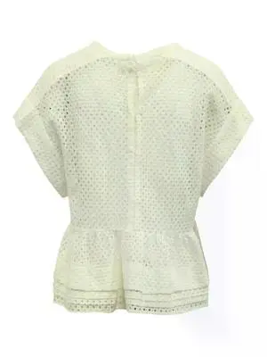 IRO PARIS Perforated Peplum Top