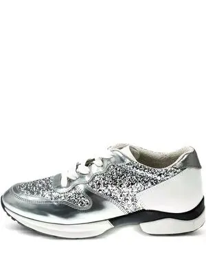 TOD'S Glitter Leather Sneakers