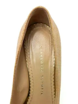 CHARLOTTE OLYMPIA 130mm Leather Carmen Pumps