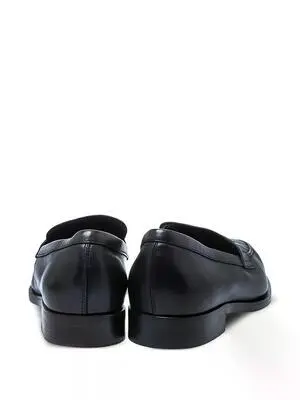 TOD'S Leather Penny Loafers - Black