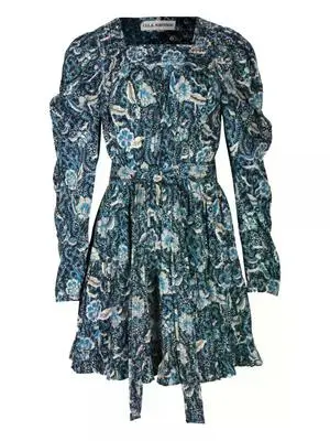 Ulla Johnson Nailah Floral-print Mini Dress - Blue