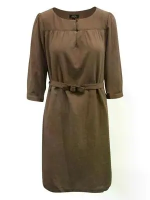 A.p.c. Belted Cotton Midi Dress