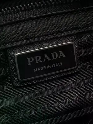 Prada 2020s Buckle Leather Shoulder Bag