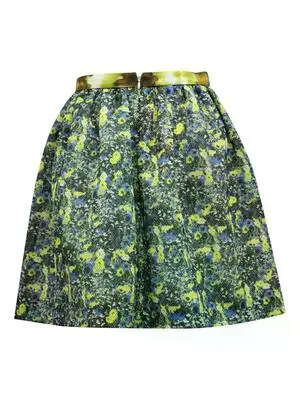MSGM Floral-print Circle Skirt