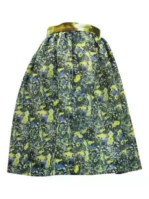MSGM Floral-print Circle Skirt