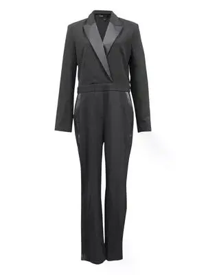 Maje Pacome Gabardine Jumpsuit - Black