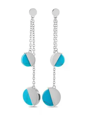 Calvin Klein Vintage Two-tone Drop Earrings - Silver
