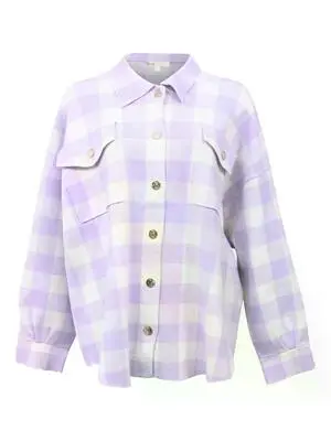 Maje Michael Checkered Flap-pocket Shirt Jacket