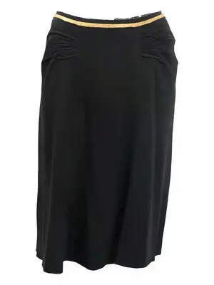 Prada Scrunch-detail Midi Skirt - Black