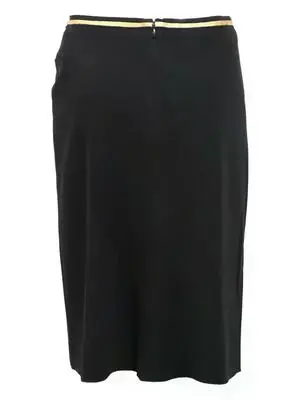 Prada Scrunch-detail Midi Skirt - Black