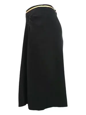 Prada Scrunch-detail Midi Skirt - Black
