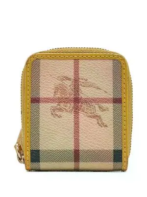 Burberry Checked Wallet - Neutrals