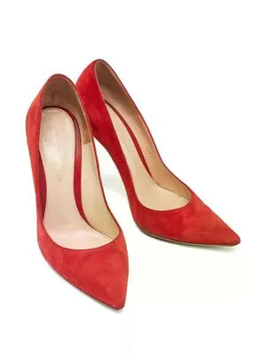 GIANVITO ROSSI Suede Pointed Toe Pumps