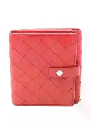 Bottega Veneta 2000s Intrecciato Bi-fold Wallet - Red