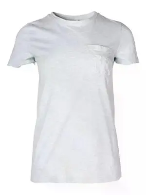 Max Mara Logo-embroidered T-shirt - Grey