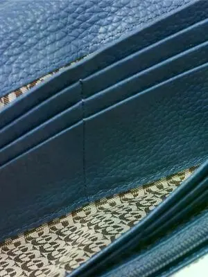 AIGNER Textured Flap Wallet - Blue