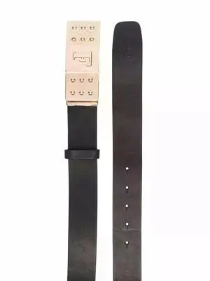 Gianfranco Ferre Engraved Logo Leather Belt