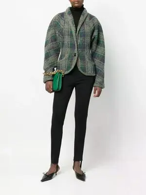 Missoni 1980s Plaid Jacket With Balloon Sleeves