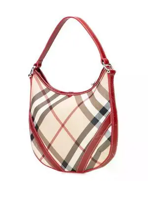 Burberry Supernova Check Coated Canvas Larkin Hobo Bag - Brown
