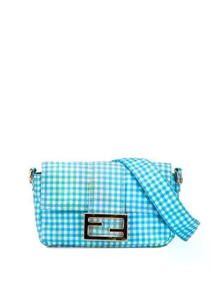 Fendi Convertible Baguette Satchel - Blue