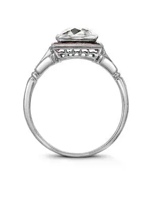 PRAGNELL Platinum Art Deco Ruby And Diamond Ring