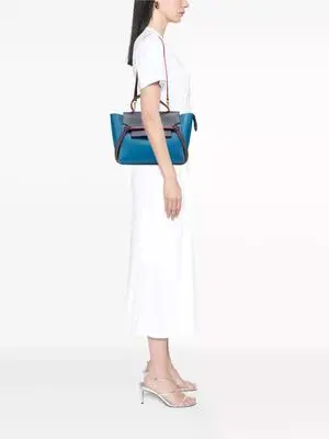Celine 2015 Mini Tricolor Belt Bag Satchel - Blue