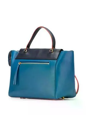Celine 2015 Mini Tricolor Belt Bag Satchel - Blue