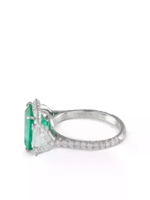 Kwiat Platinum, Emerald, And Diamond Ring