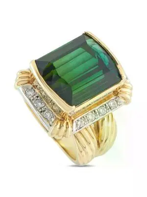LB EXCLUSIVE 18k Diamond And Tourmaline Ring