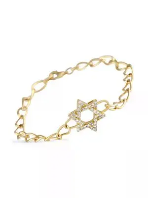 LB EXCLUSIVE 14k Star Of David Diamond Bracelet - Gold