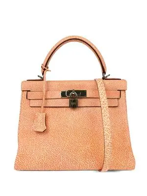 Hermès 2002 Kelly 28 Retourne Handbag - Orange