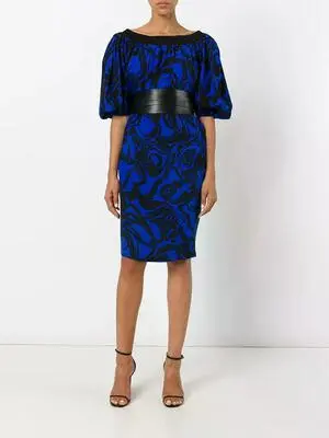 Saint Laurent Vintage Abstract Print Dress
