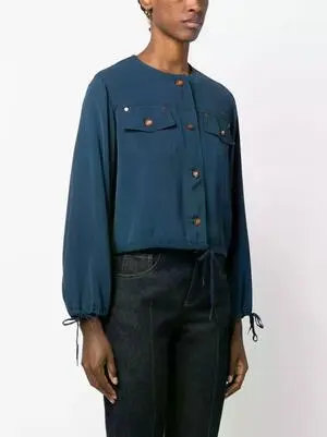 JEAN PAUL GAULTIER 1980s Collarless Buttoned Blouse