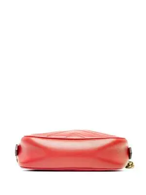 Gucci Gg Marmont Matelassé Mini Crossbody Bag - Red