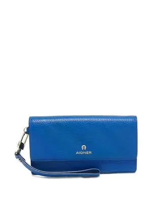 AIGNER Logo-print Wallet - Blue