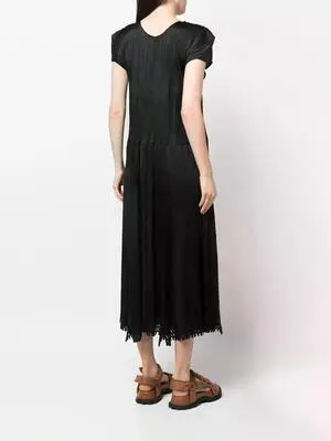 Issey Miyake 2000s Pleated A-line Midi Dress