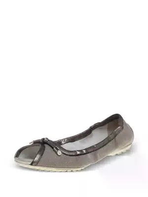 TOD'S Vintage Canvas Ballet Flats