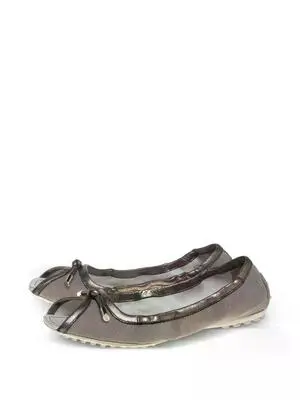TOD'S Vintage Canvas Ballet Flats