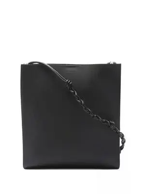 JIL SANDER Tangle Leather Shoulder Bag - Black