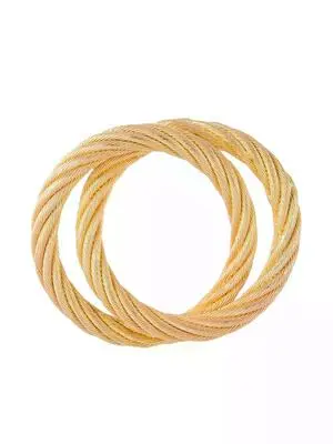 Dior 1980s Twisted Hoop Brooch - Gold