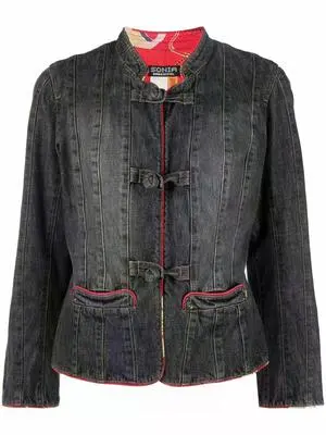 Sonia Rykiel Paris Contrasting Piping Denim Jacket