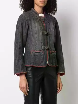 Sonia Rykiel Paris Contrasting Piping Denim Jacket
