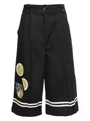 Dolce & Gabbana Embroidered Wide-leg Trousers