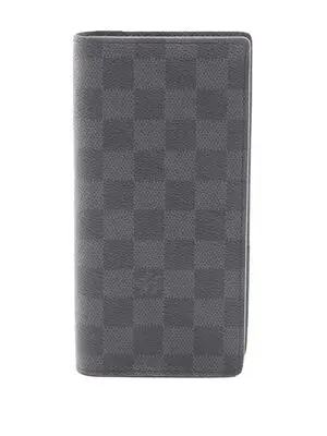 LOUIS VUITTON 2010 Damier Graphite Brazza Wallet Long Wallets - Black