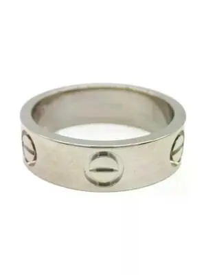 Cartier 2010s 18k White Gold Love Ring Silver
