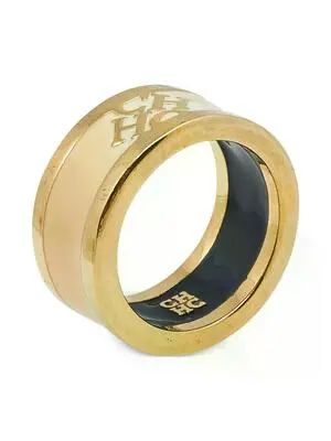 Carolina Herrera Enamel Ch Logo Ring