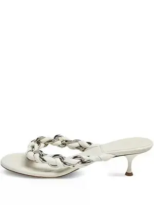 Bottega Veneta 60mm Chain-embellished Sandals - White