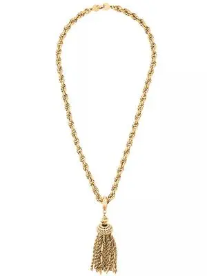 MONET 1970s Tassel Pendant Necklace - Metallic