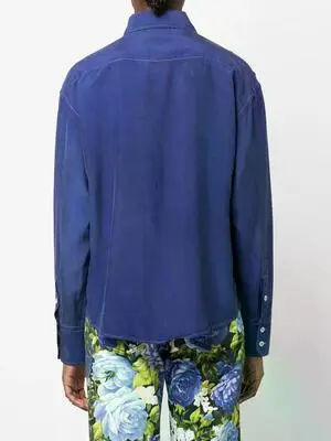 Gucci 1990s Contrast-stitch Silk Shirt